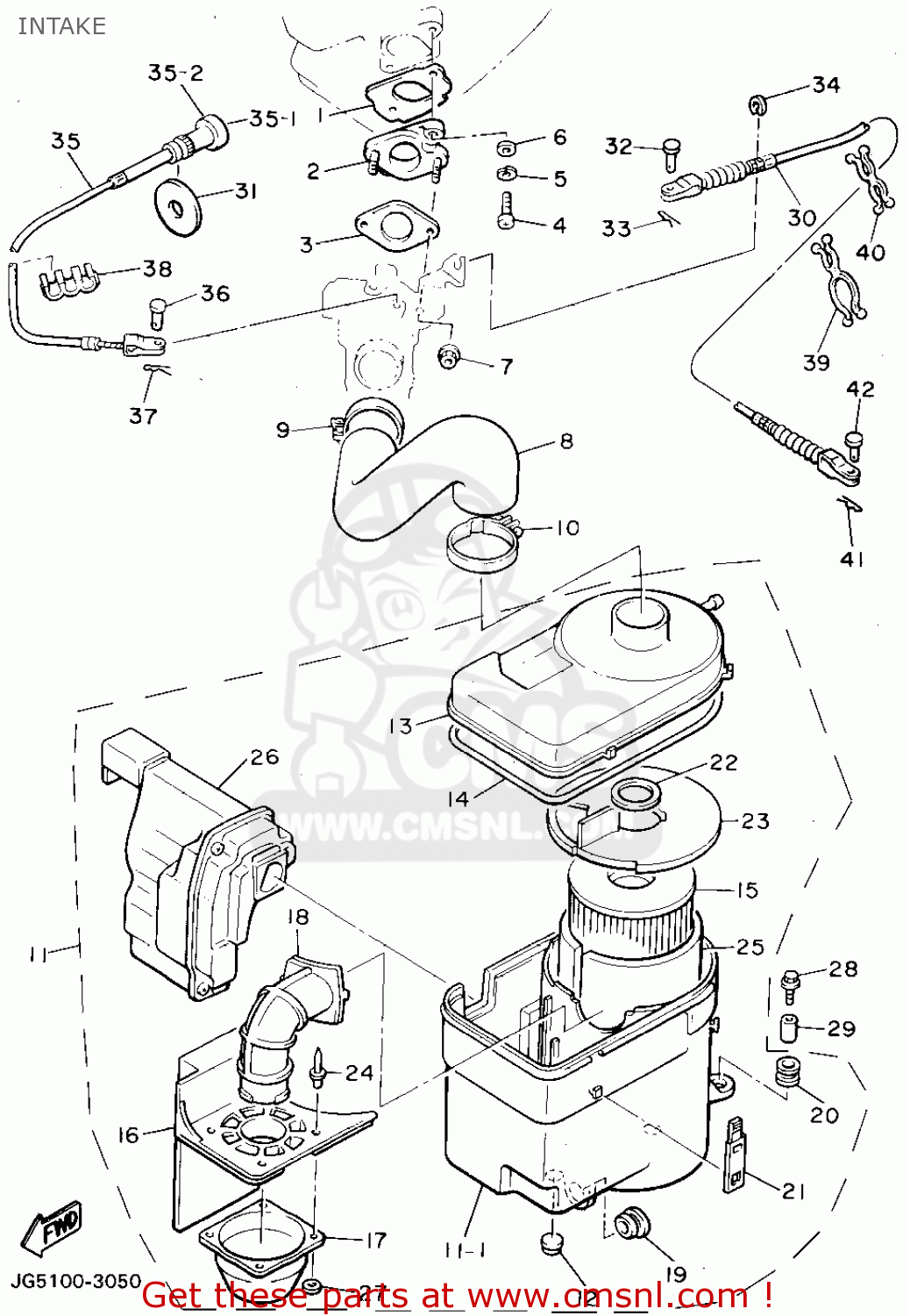 Yamaha G9-AJ 1993 INTAKE - buy original INTAKE spares online