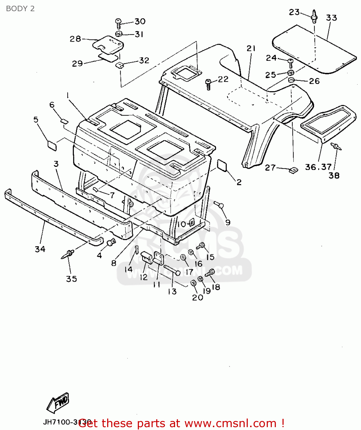 Yamaha G9-EJ 1993 BODY 2 - buy original BODY 2 spares online