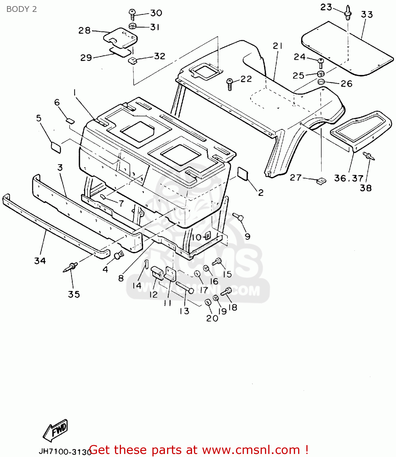 Yamaha G9-EKP 1995 BODY 2 - buy original BODY 2 spares online