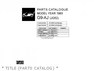 Yamaha G9-AJ 1993 parts lists and schematics