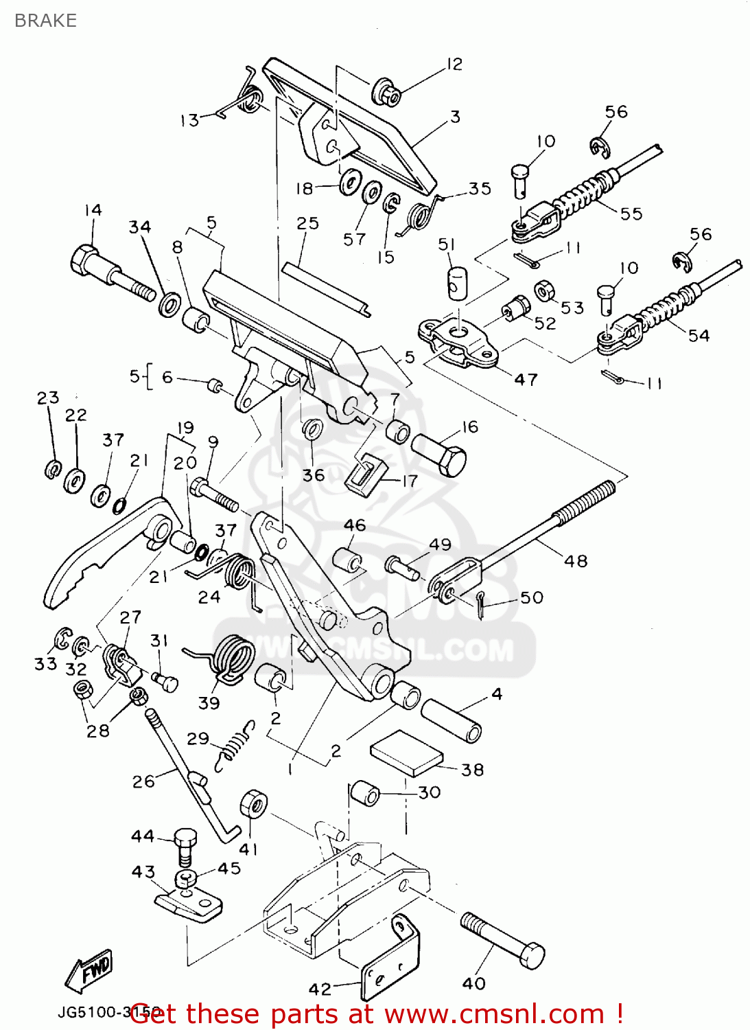 Yamaha G9-AK GOLF CAR 1994 parts lists and schematics