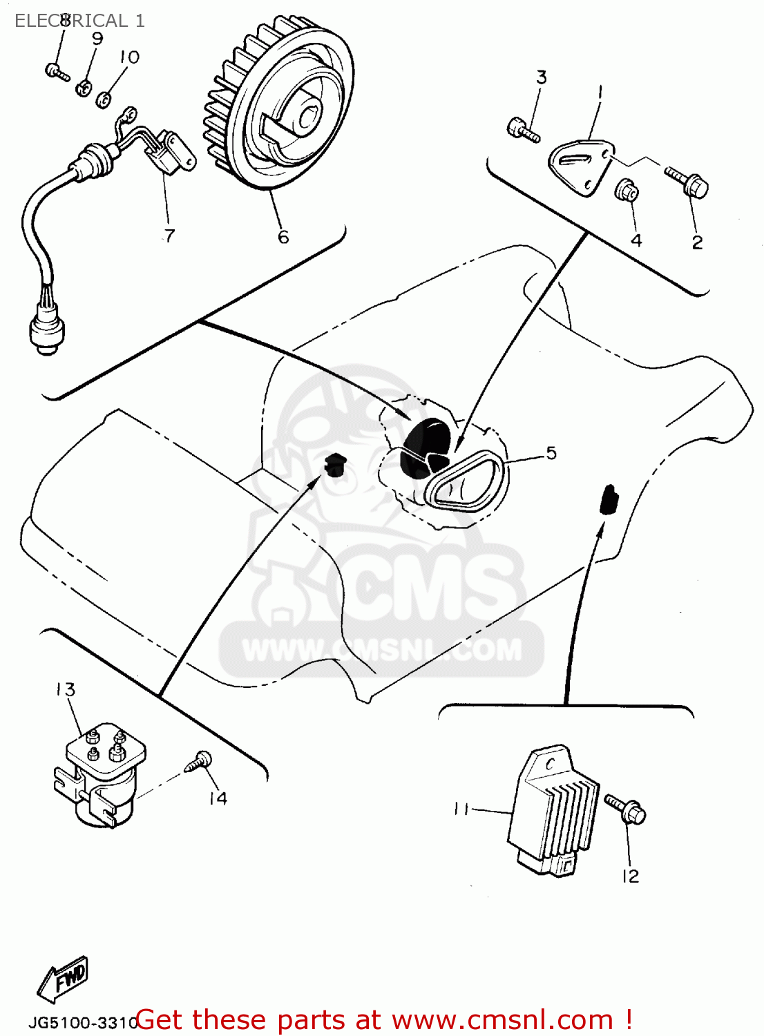 Yamaha G9-AK GOLF CAR 1994 parts lists and schematics