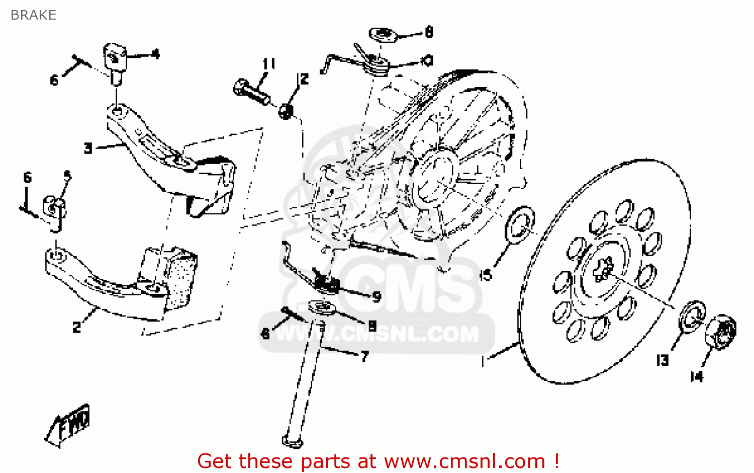 Yamaha GS300 1976 BRAKE - buy original BRAKE spares online