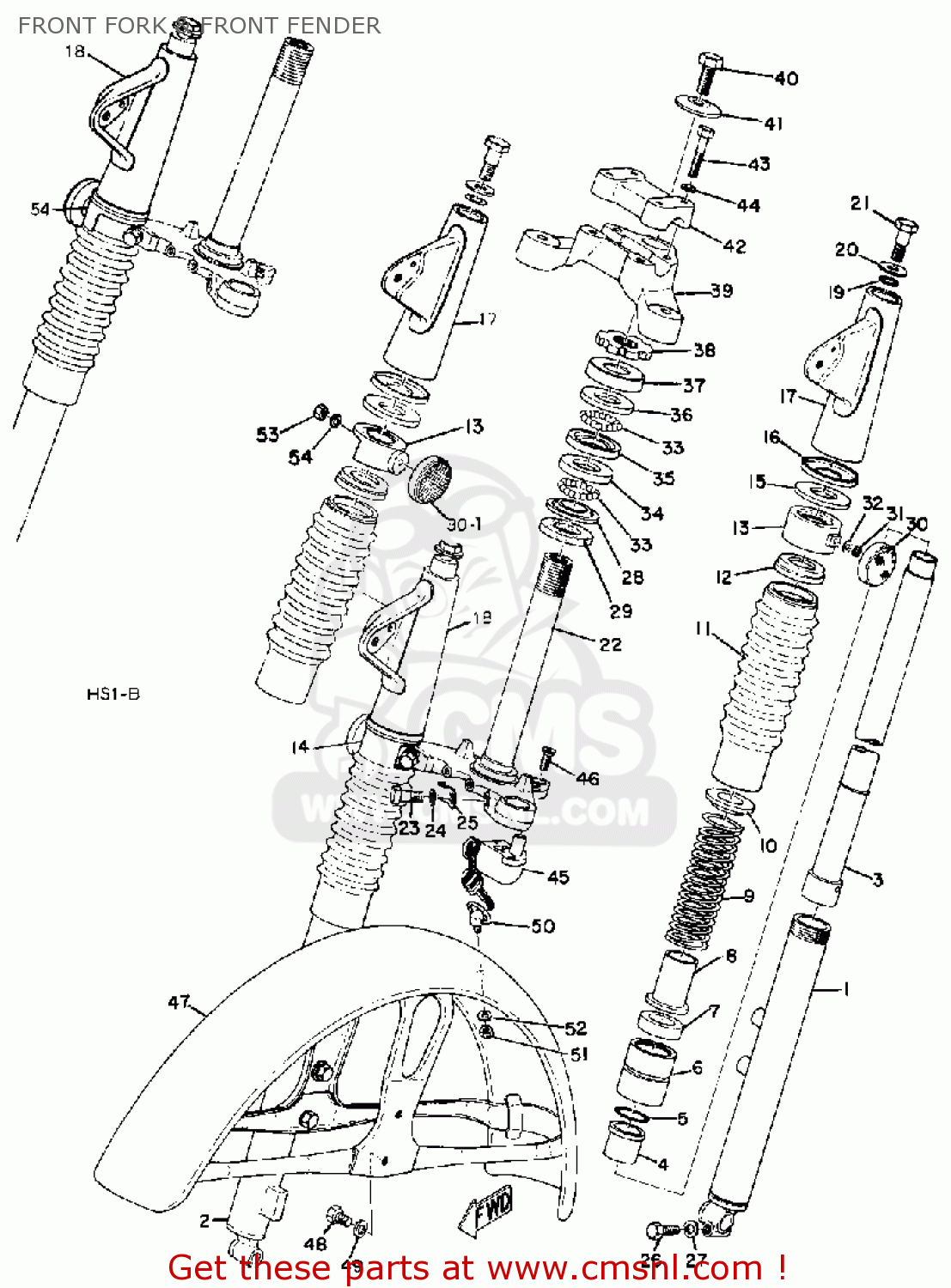 Yamaha HS1 1970 USA parts lists and schematics
