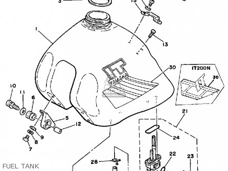 Yamaha Yamaha IT200 1984 (E) USA CANADA parts lists and schematics