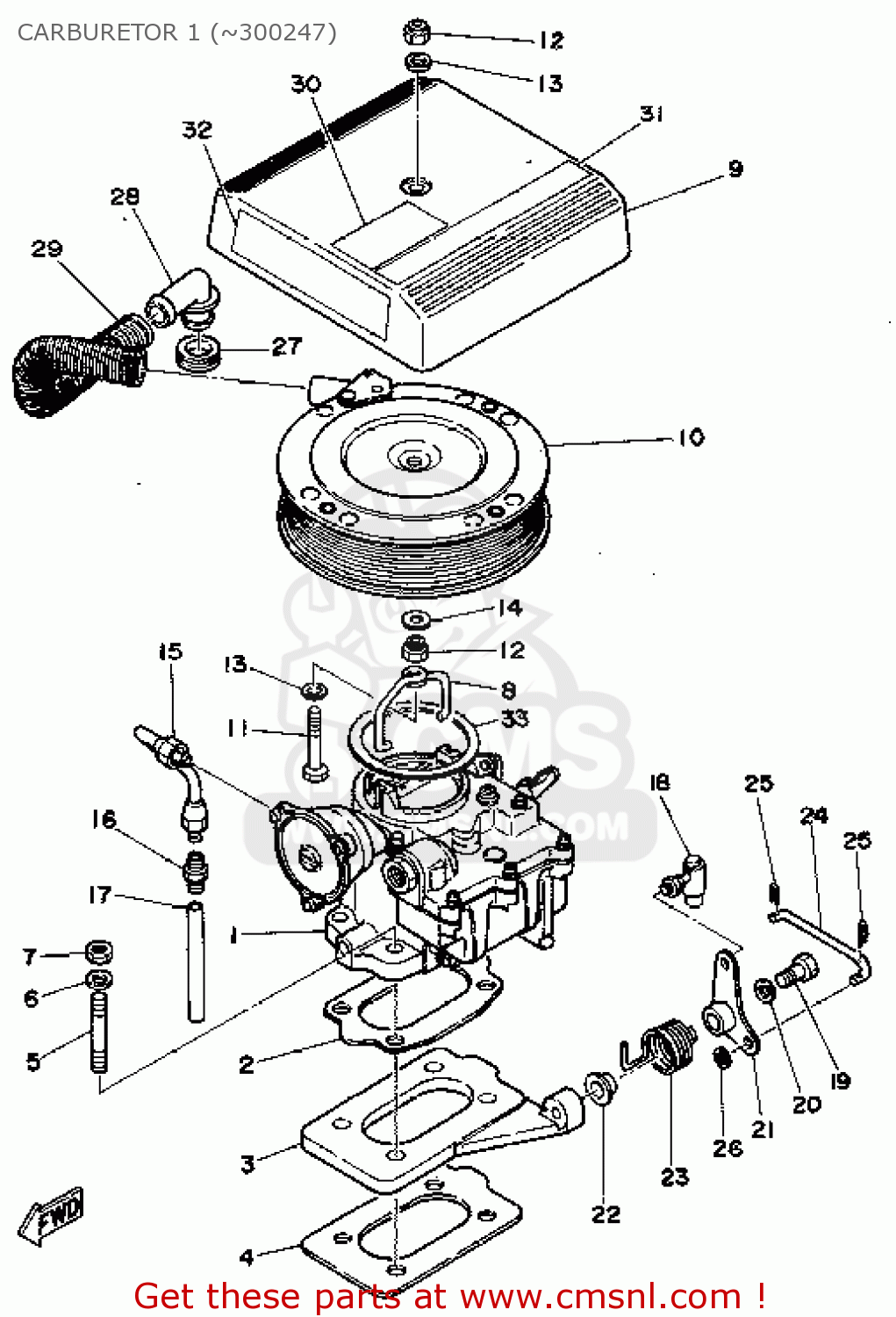 Yamaha L4 3.0 1990 ENGINE CARBURETOR 1 (~300247) - buy original ...