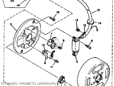 Yamaha LB50PG CHAPPY 1980-1982 parts lists and schematics