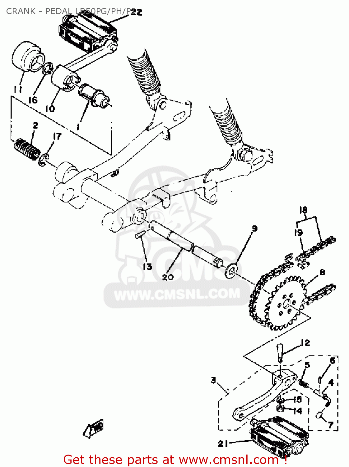 Yamaha LB50PJ CHAPPY 1980-1982 parts lists and schematics