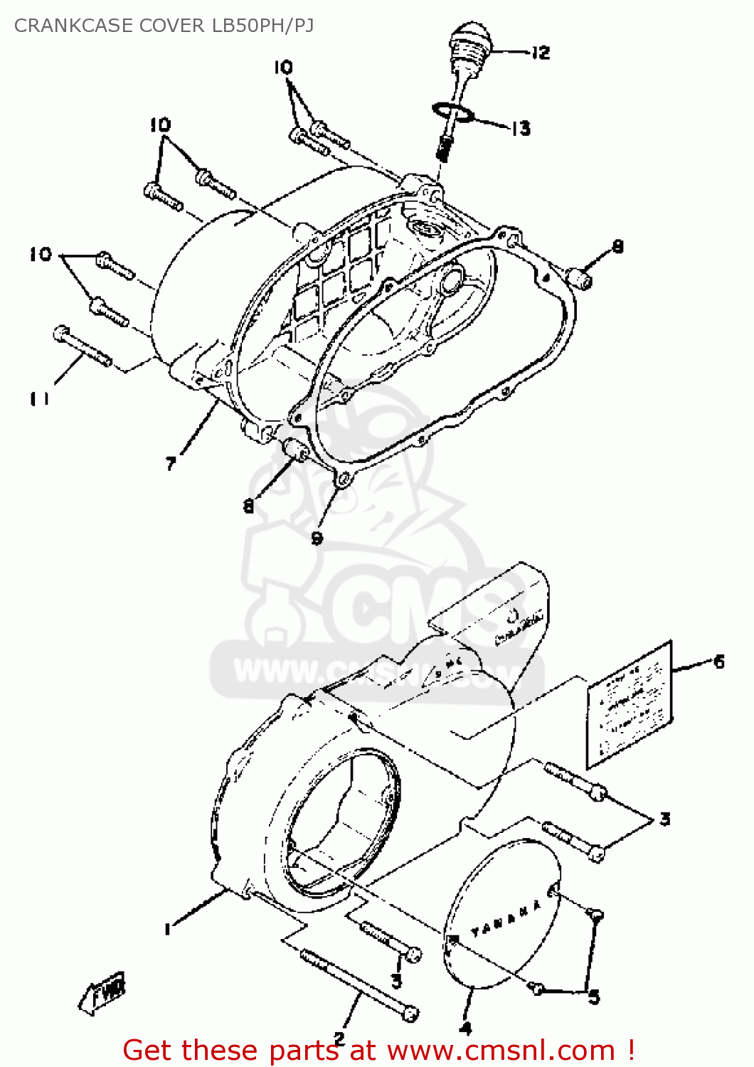 Yamaha LB50PJ CHAPPY 1980-1982 parts lists and schematics