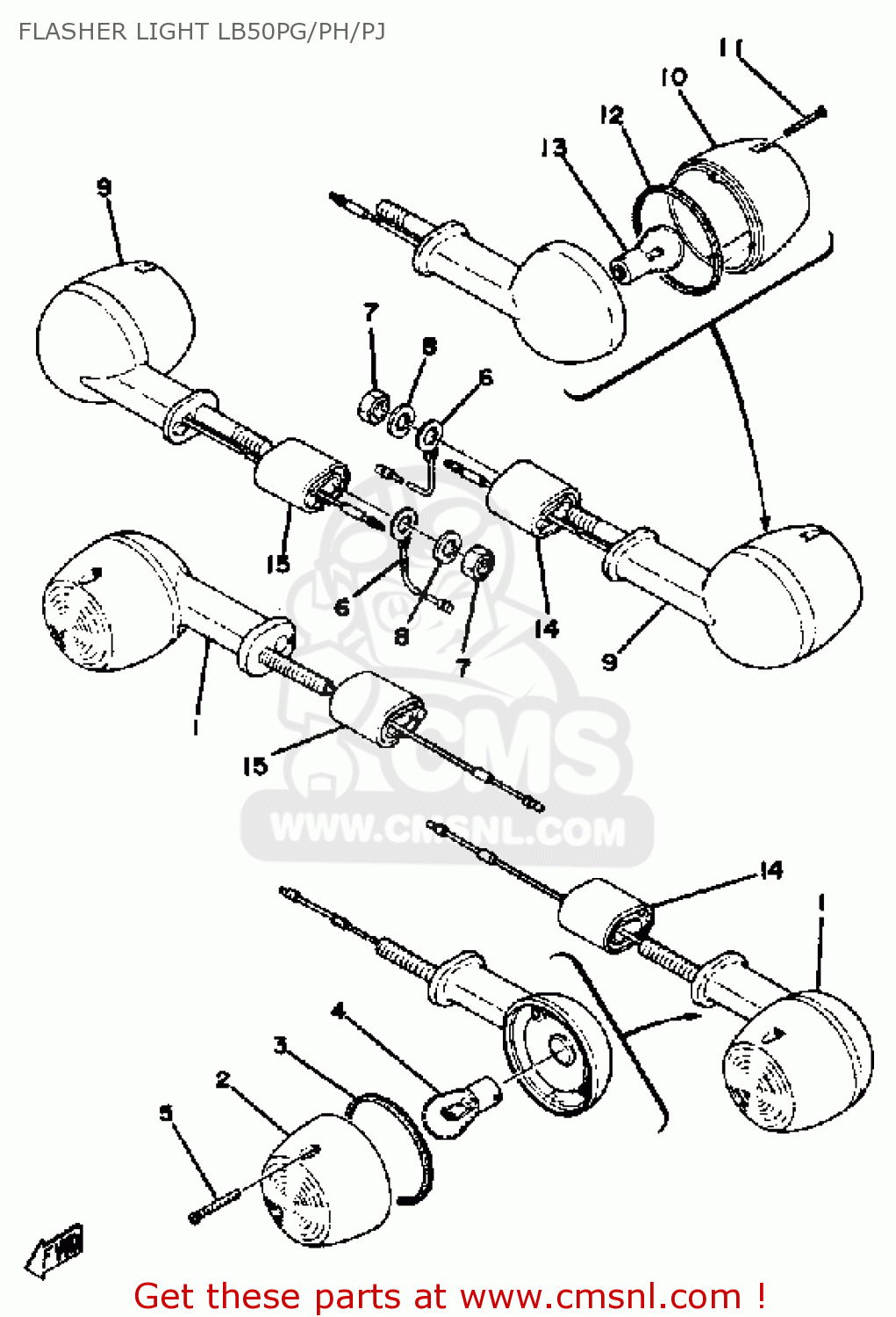 Yamaha LB50PJ CHAPPY 1980-1982 parts lists and schematics