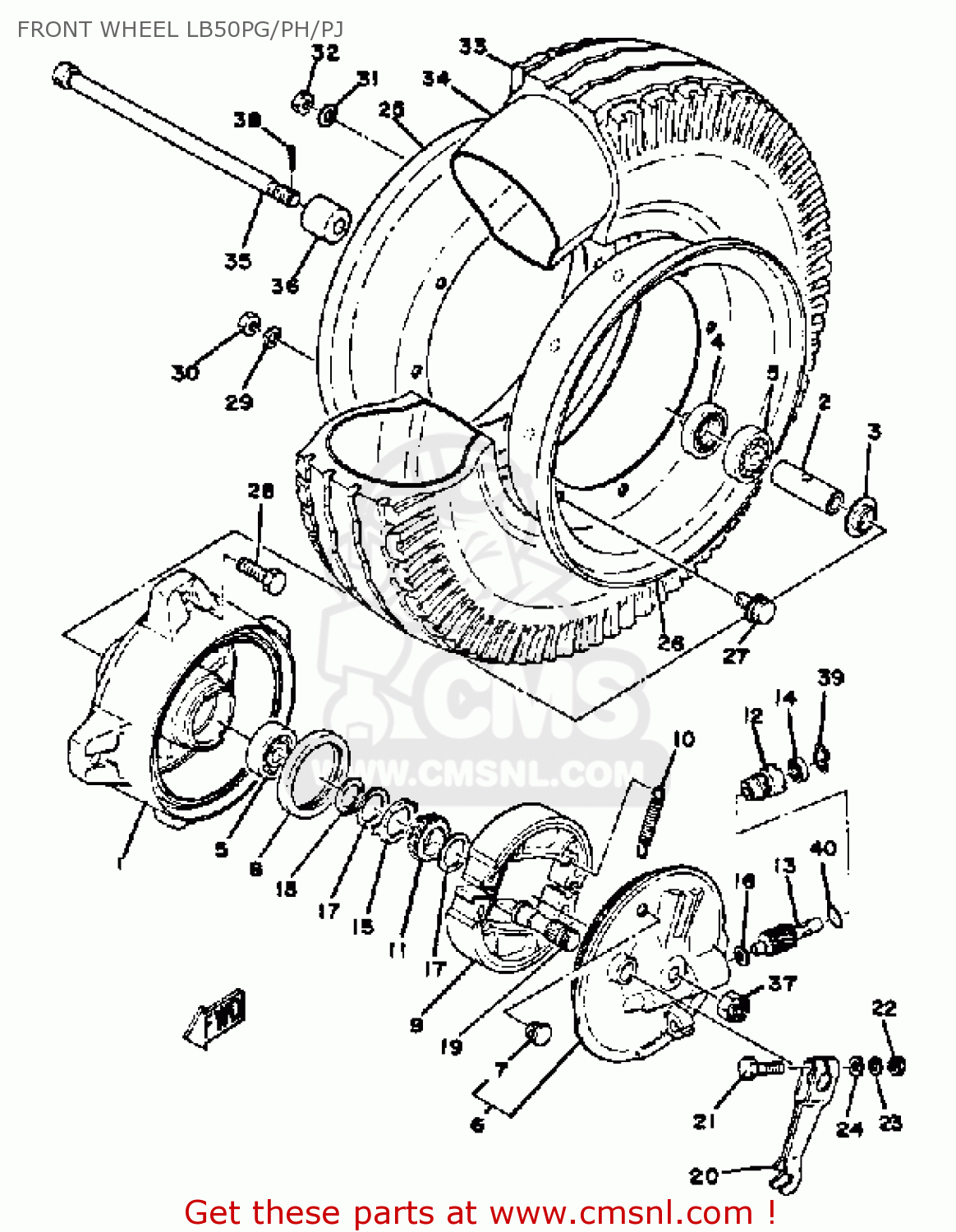 Yamaha LB50PJ CHAPPY 1980-1982 parts lists and schematics