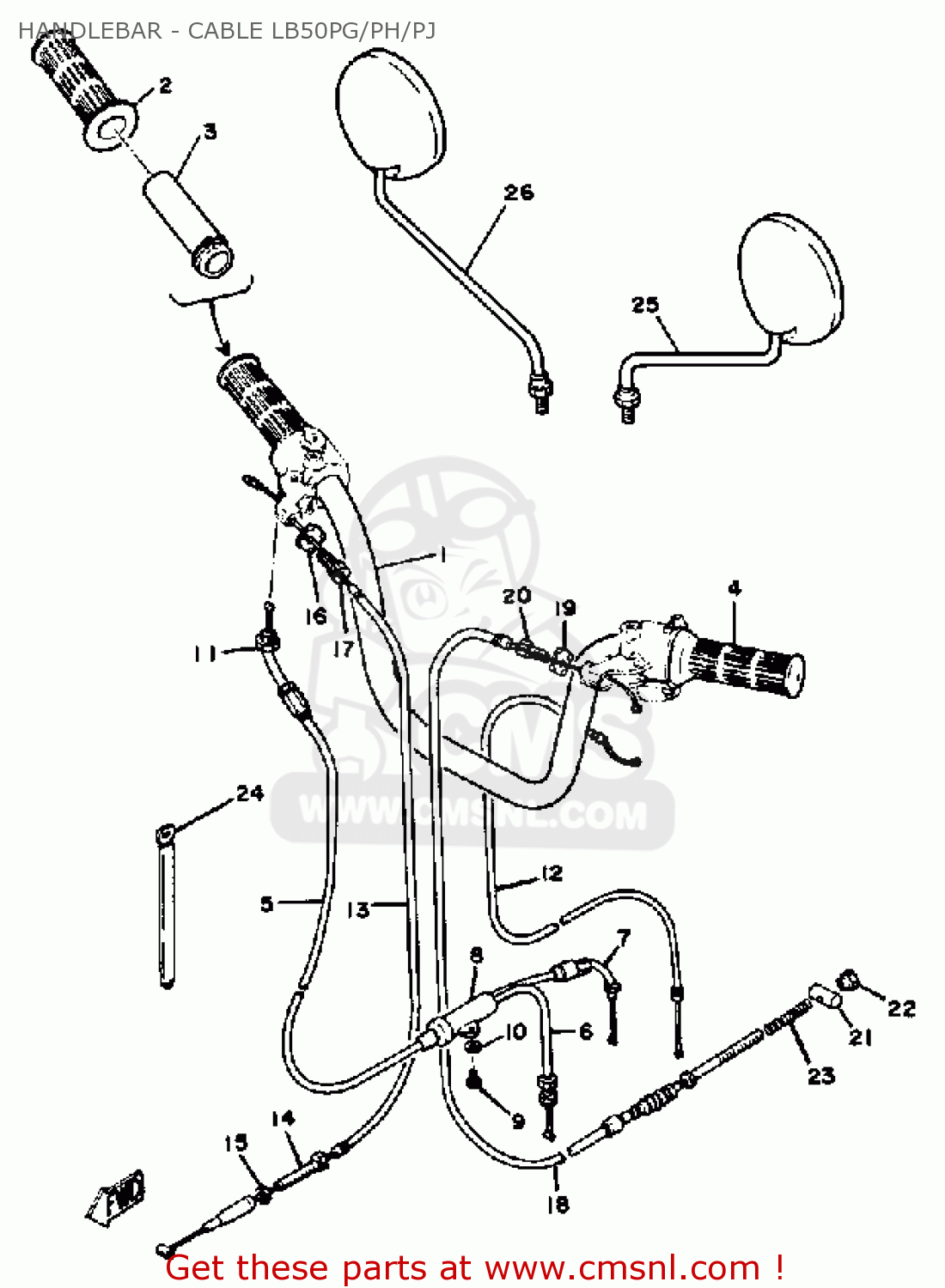 Yamaha LB50PJ CHAPPY 1980-1982 parts lists and schematics