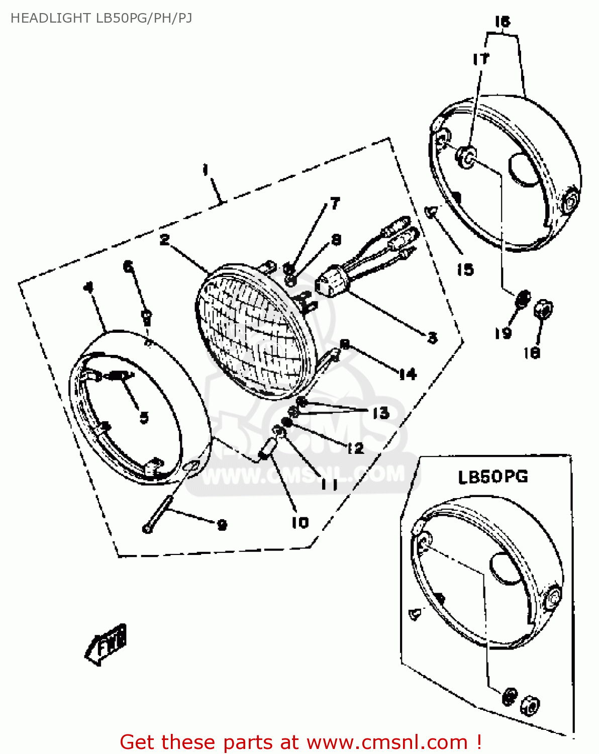 Yamaha LB50PJ CHAPPY 1980-1982 parts lists and schematics