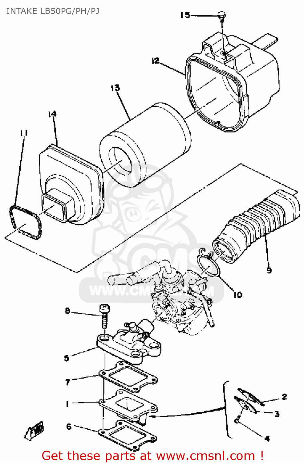 Yamaha LB50PJ CHAPPY 1980-1982 parts lists and schematics