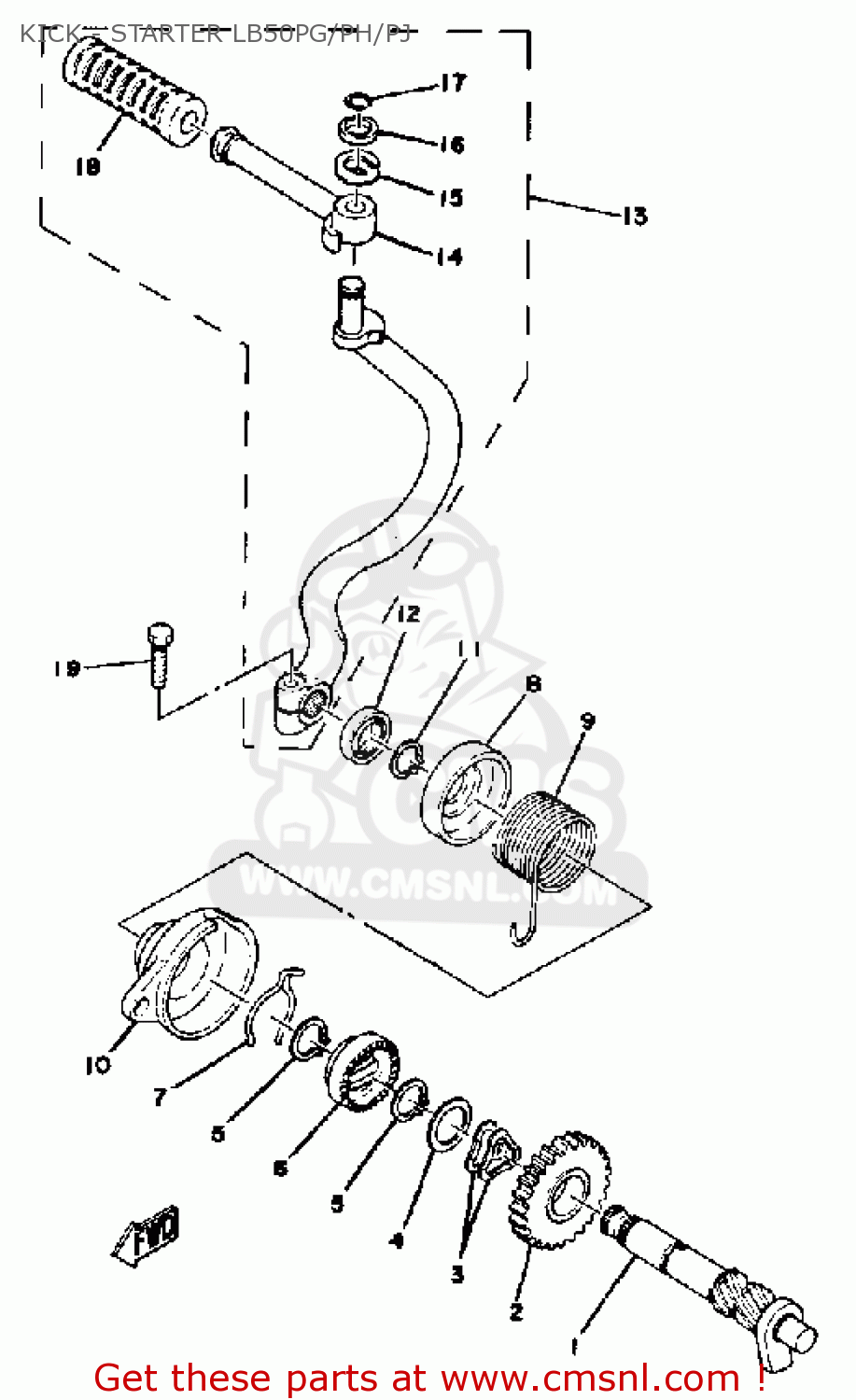 Yamaha LB50PJ CHAPPY 1980-1982 parts lists and schematics