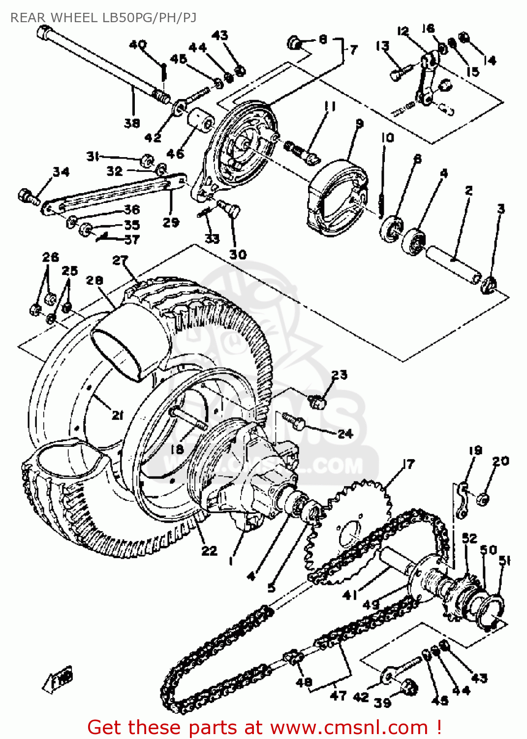 Yamaha LB50PJ CHAPPY 1980-1982 parts lists and schematics