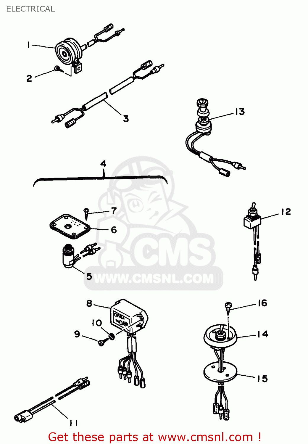 Yamaha OUTBOARD RIGGING 1994-1996 parts lists and schematics