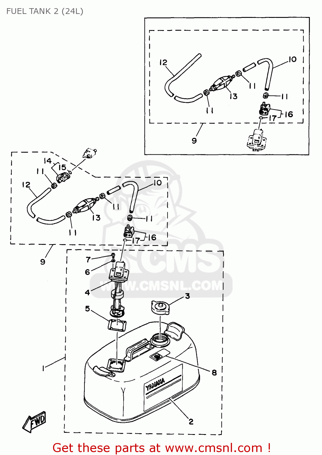 Yamaha OUTBOARD RIGGING 1994-1996 parts lists and schematics