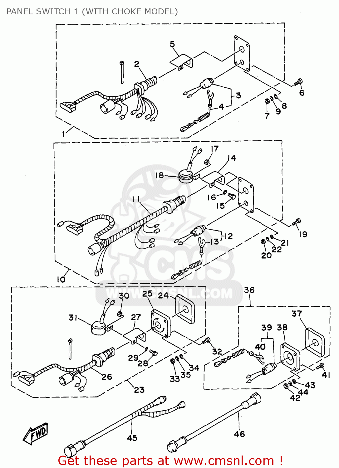 Yamaha OUTBOARD RIGGING 1994-1996 parts lists and schematics