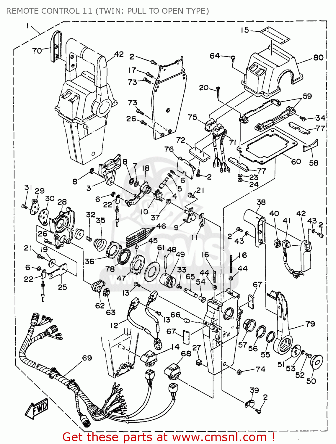 Yamaha OUTBOARD RIGGING 1994-1996 parts lists and schematics