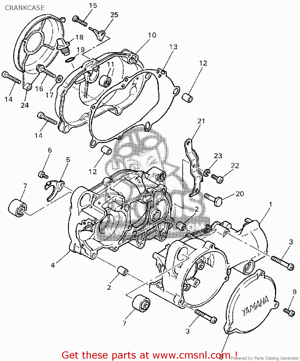Yamaha PW50 2019 2SAH EUROPE 1U2SA-300E1 CRANKCASE - buy original ...