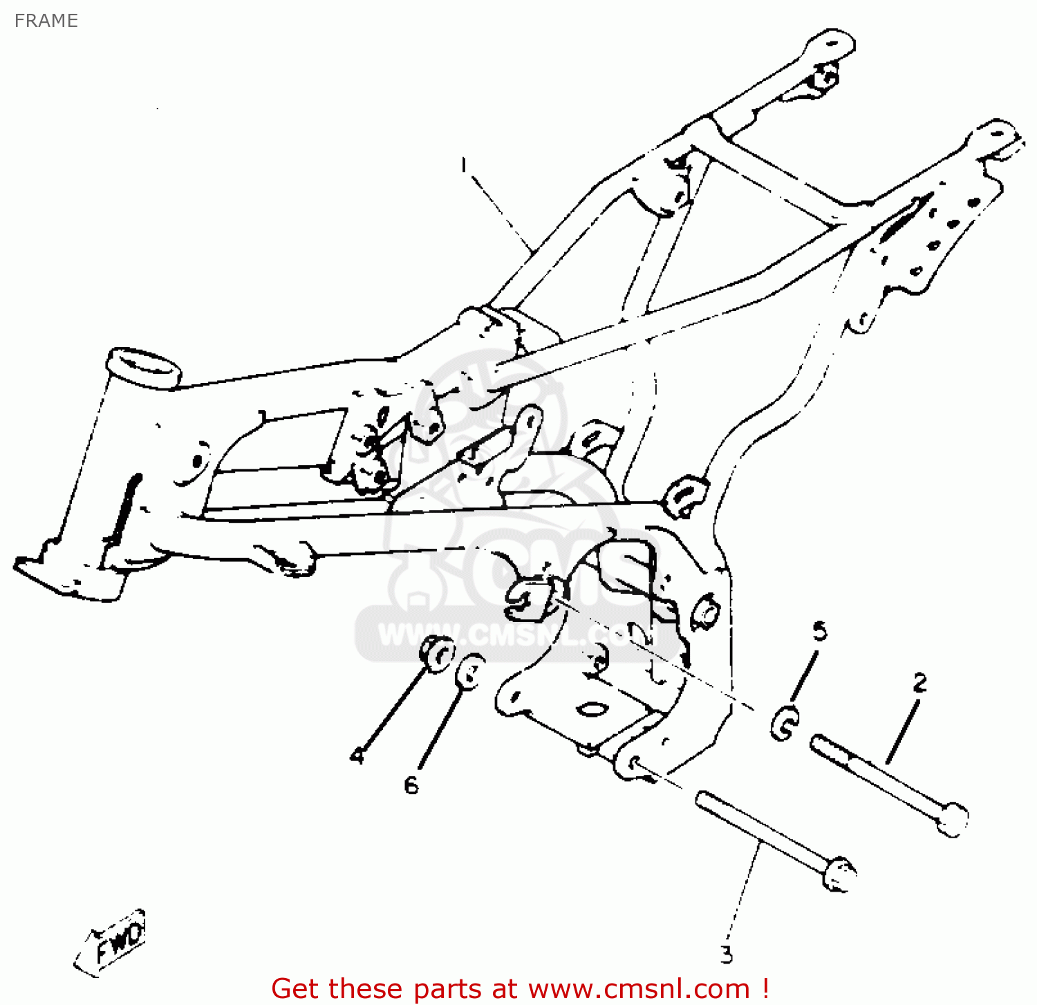 Yamaha PW80 1993 (P) USA FRAME - buy original FRAME spares online