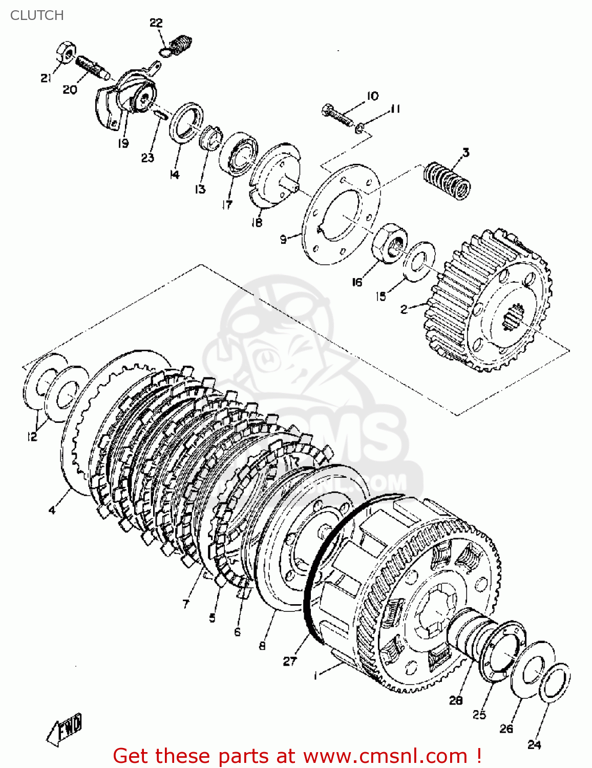Yamaha R3 1969 USA CLUTCH - buy original CLUTCH spares online