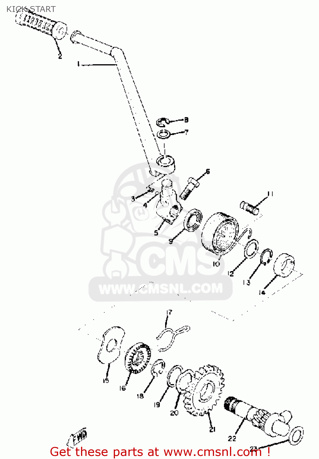 Yamaha RD250 1973 USA parts lists and schematics