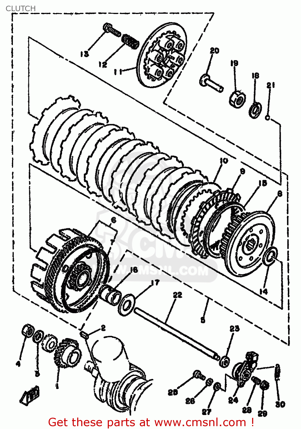 Yamaha RD250LC 1981 4L1 EUROPE 214L1-332E2 CLUTCH - buy original CLUTCH ...