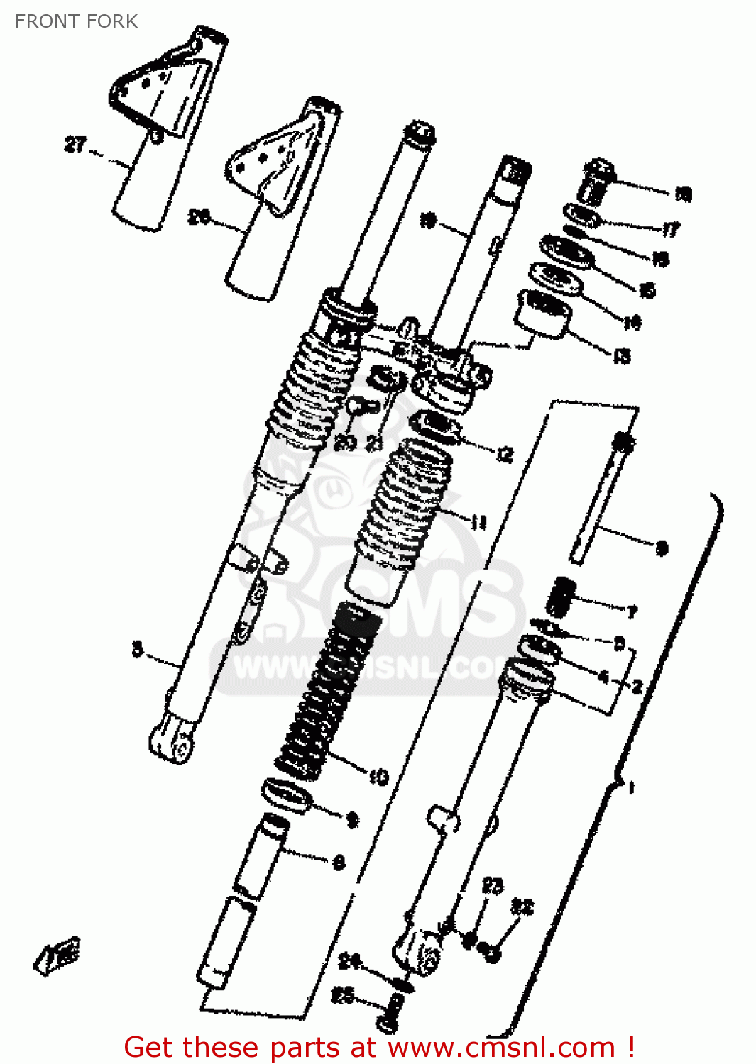 Yamaha Yamaha RD50M 1979 2L8 EUROPE 2E028-198E5 parts lists and schematics