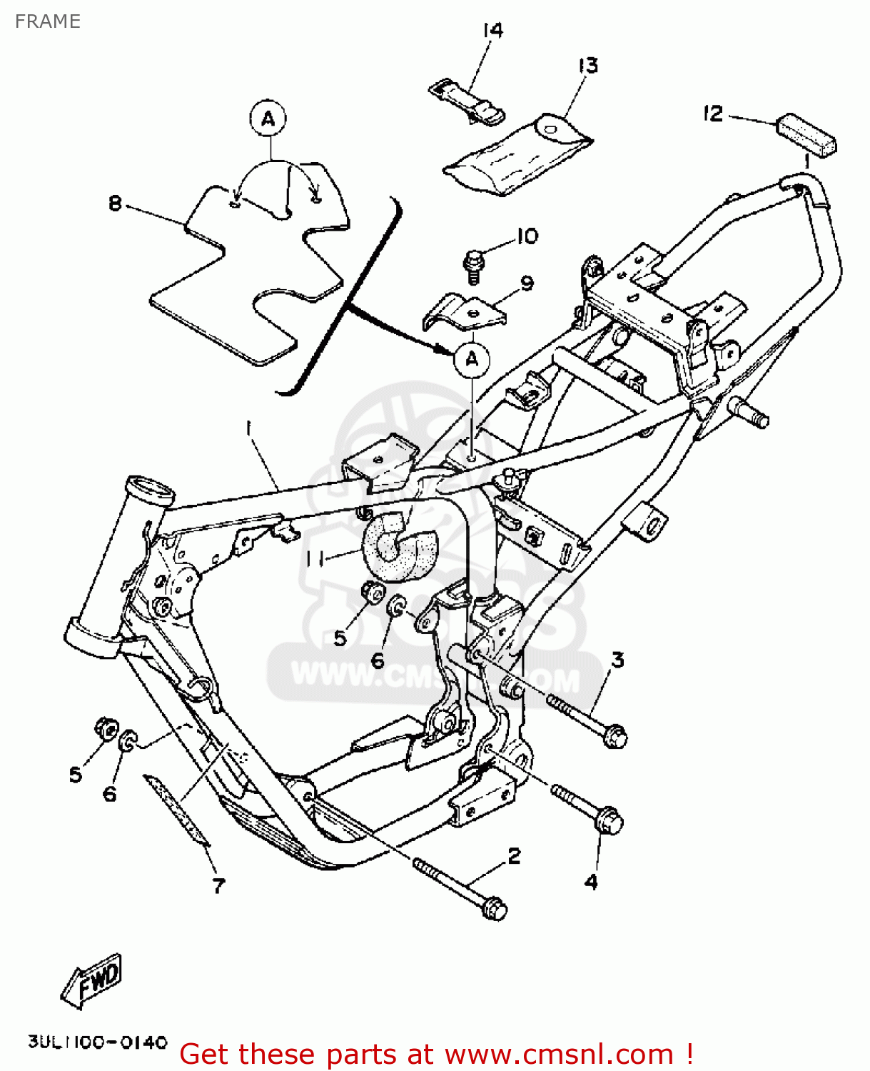 Yamaha RT100 1990 (L) USA parts lists and schematics