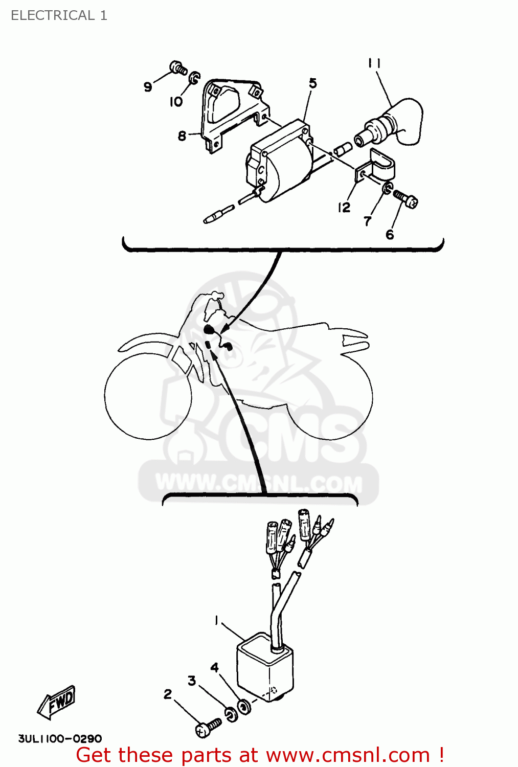 Yamaha RT100 1997 (V) USA ELECTRICAL 1 - buy original ELECTRICAL 1 ...