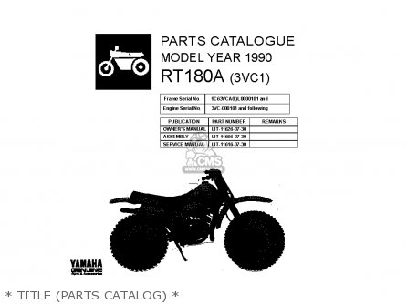 Yamaha RT180 1990 (L) USA parts lists and schematics