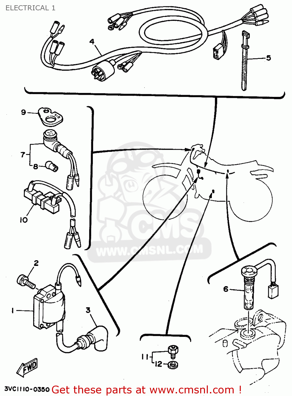 Yamaha RT180 1991 (M) USA ELECTRICAL 1 - buy original ELECTRICAL 1 ...