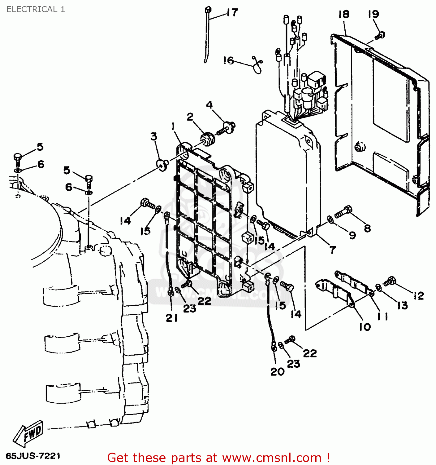 Yamaha S225/S250/L225/L250TRX 1999 ELECTRICAL 1 - buy original ...