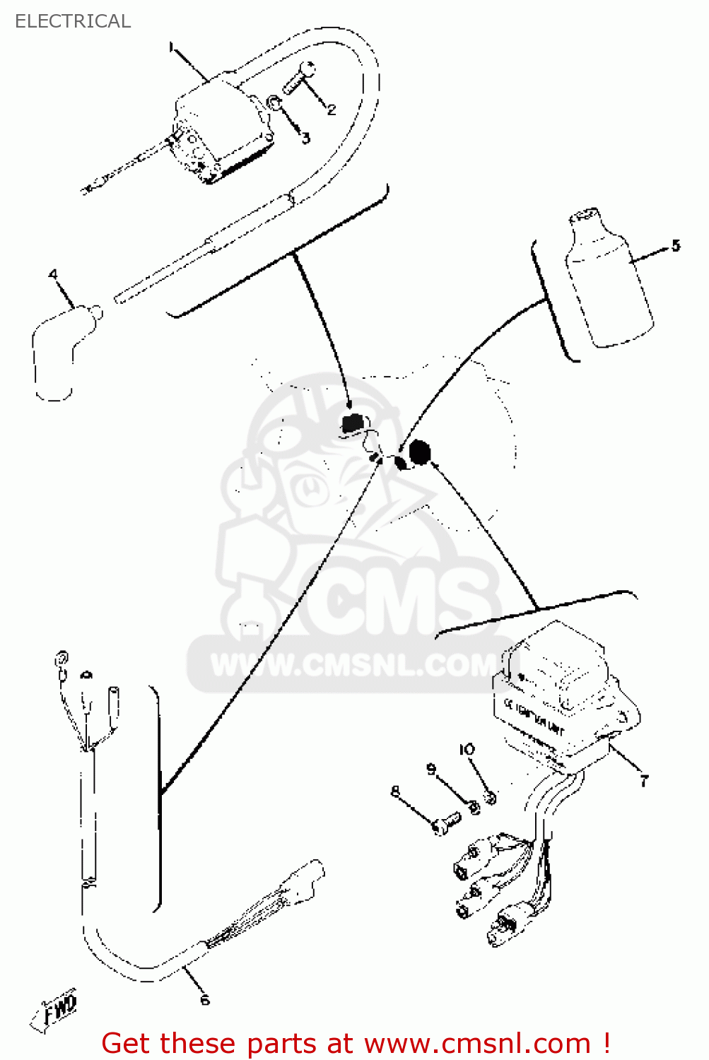 Yamaha SC500 1974 USA ELECTRICAL - buy original ELECTRICAL spares online