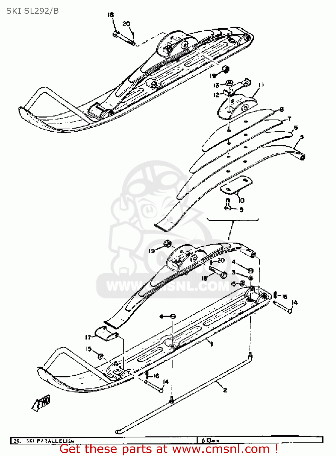 Yamaha SL292 1971-1973 SKI SL292/B - buy original SKI SL292/B spares online