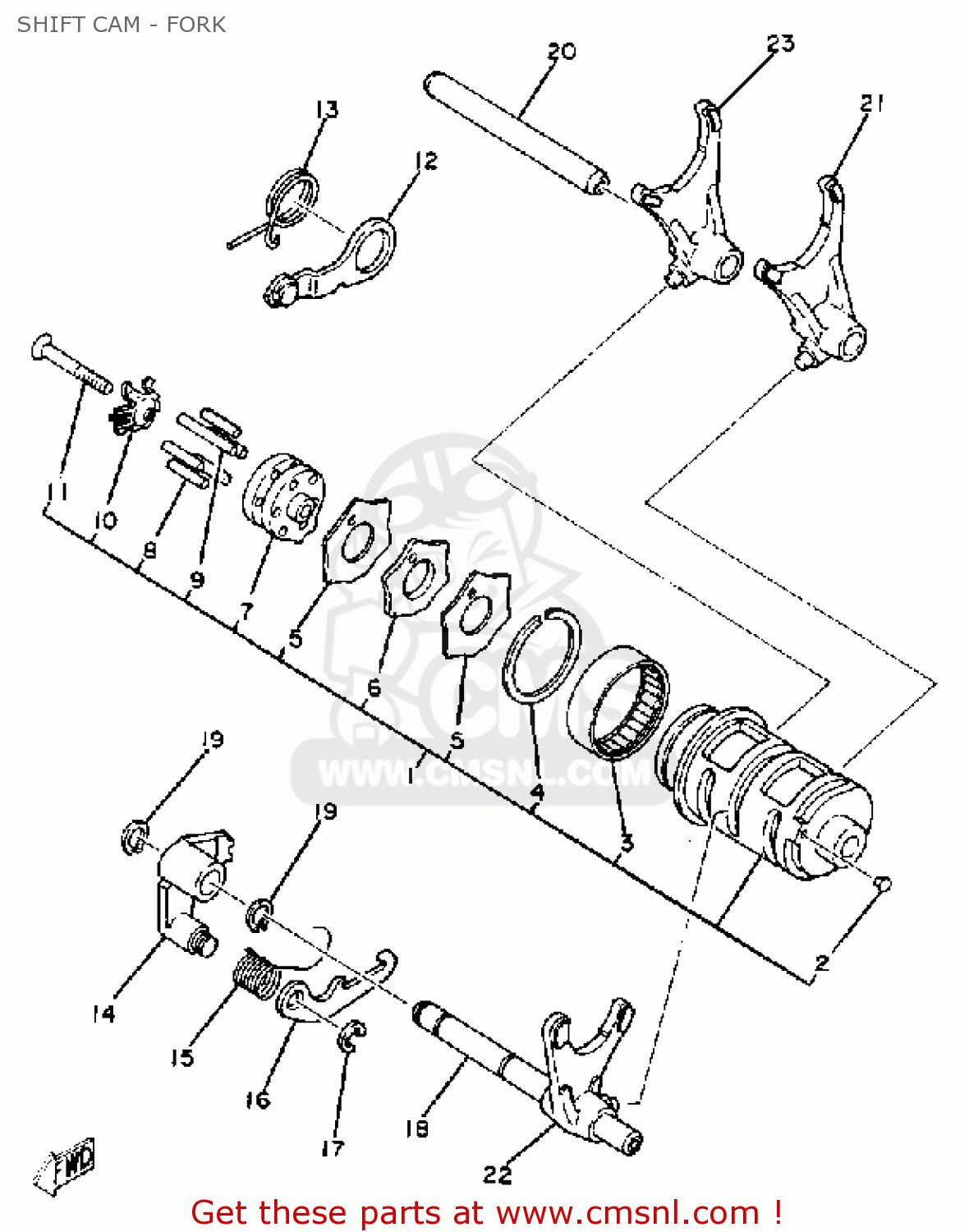 Yamaha SR250 EXCITER1 1982 (C) USA SHIFT CAM - FORK - buy original ...