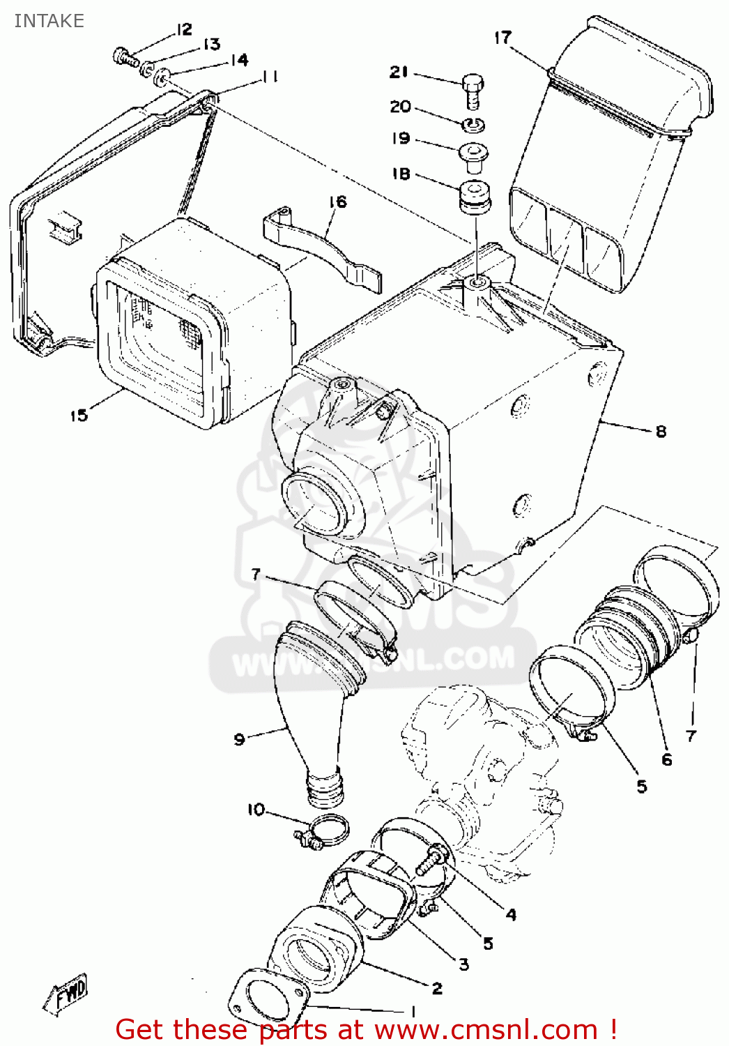 Yamaha SR500 1978 USA INTAKE - buy original INTAKE spares online