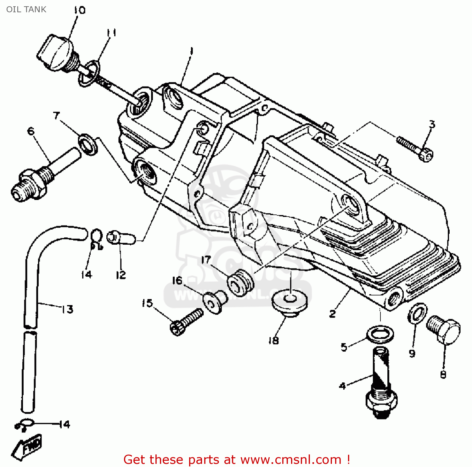 Yamaha SRX600S 1986 OIL TANK - buy original OIL TANK spares online