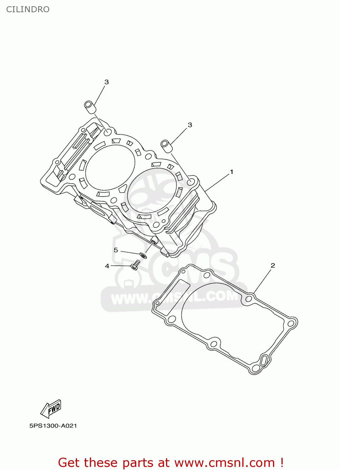 Yamaha TDM900A 2005 2B01 SPAIN 1D2B0-352S1 CILINDRO - buy original ...