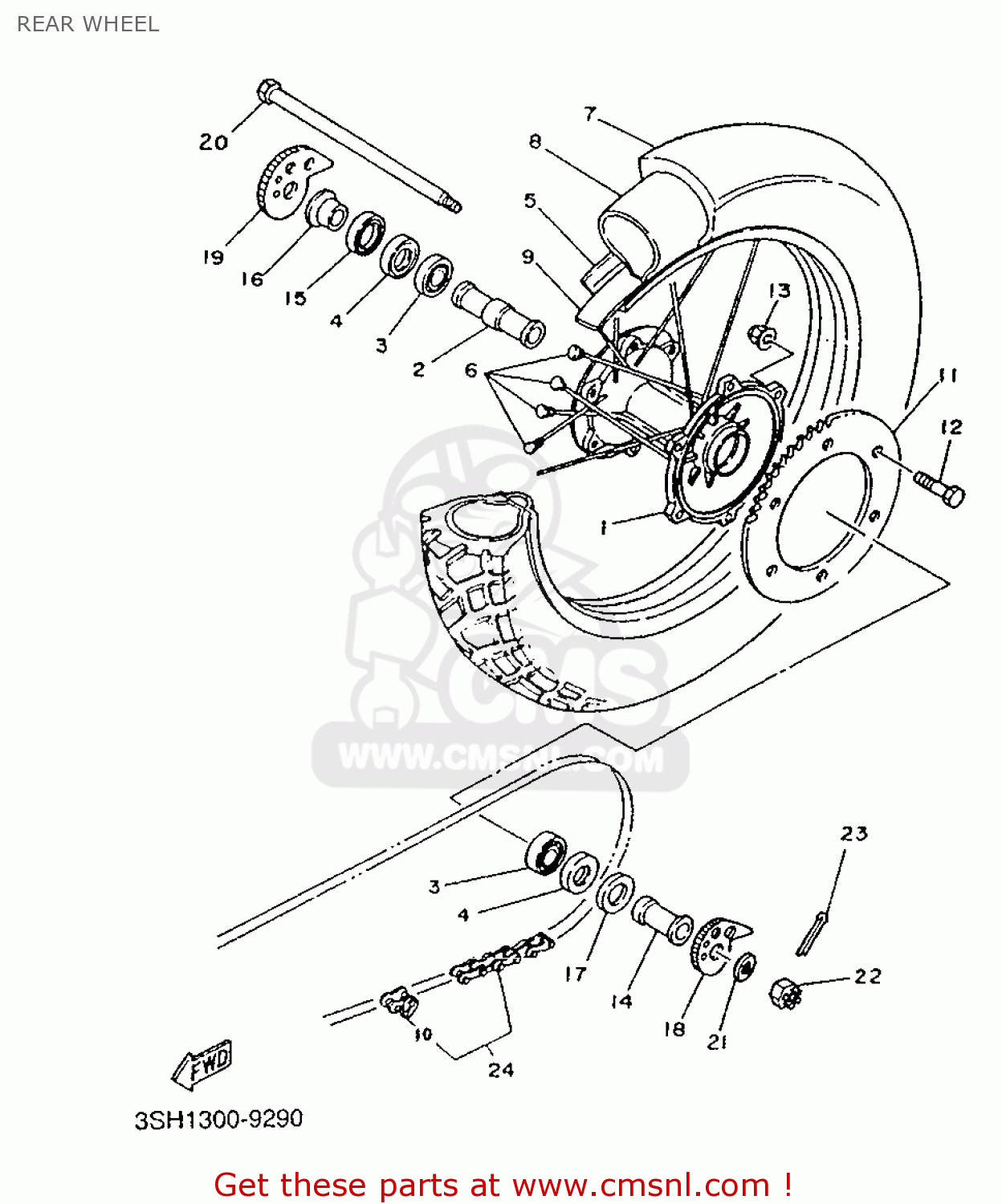 Yamaha TDR125 1991 3SH1 EUROPE 293SH-300E3 パーツリストと回路図