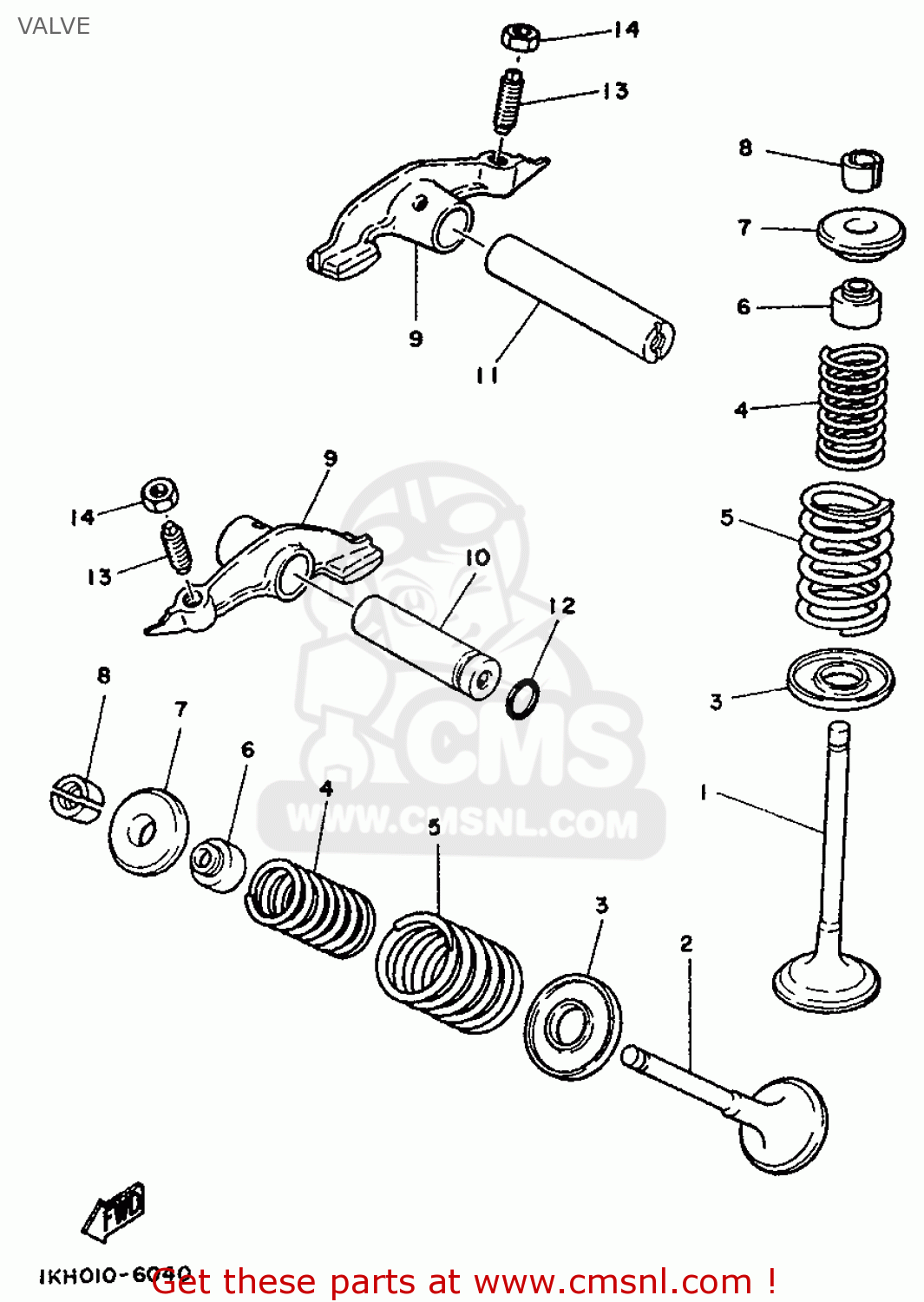 Yamaha TW125 1999 5EK1 ENGLAND 295EK-300E1 VALVE - buy original VALVE ...