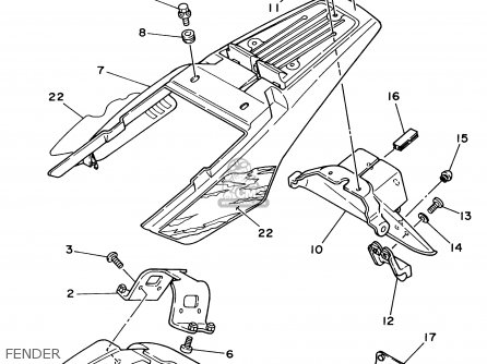 Yamaha TW200 TRAILWAY 1996 (T) USA parts lists and schematics