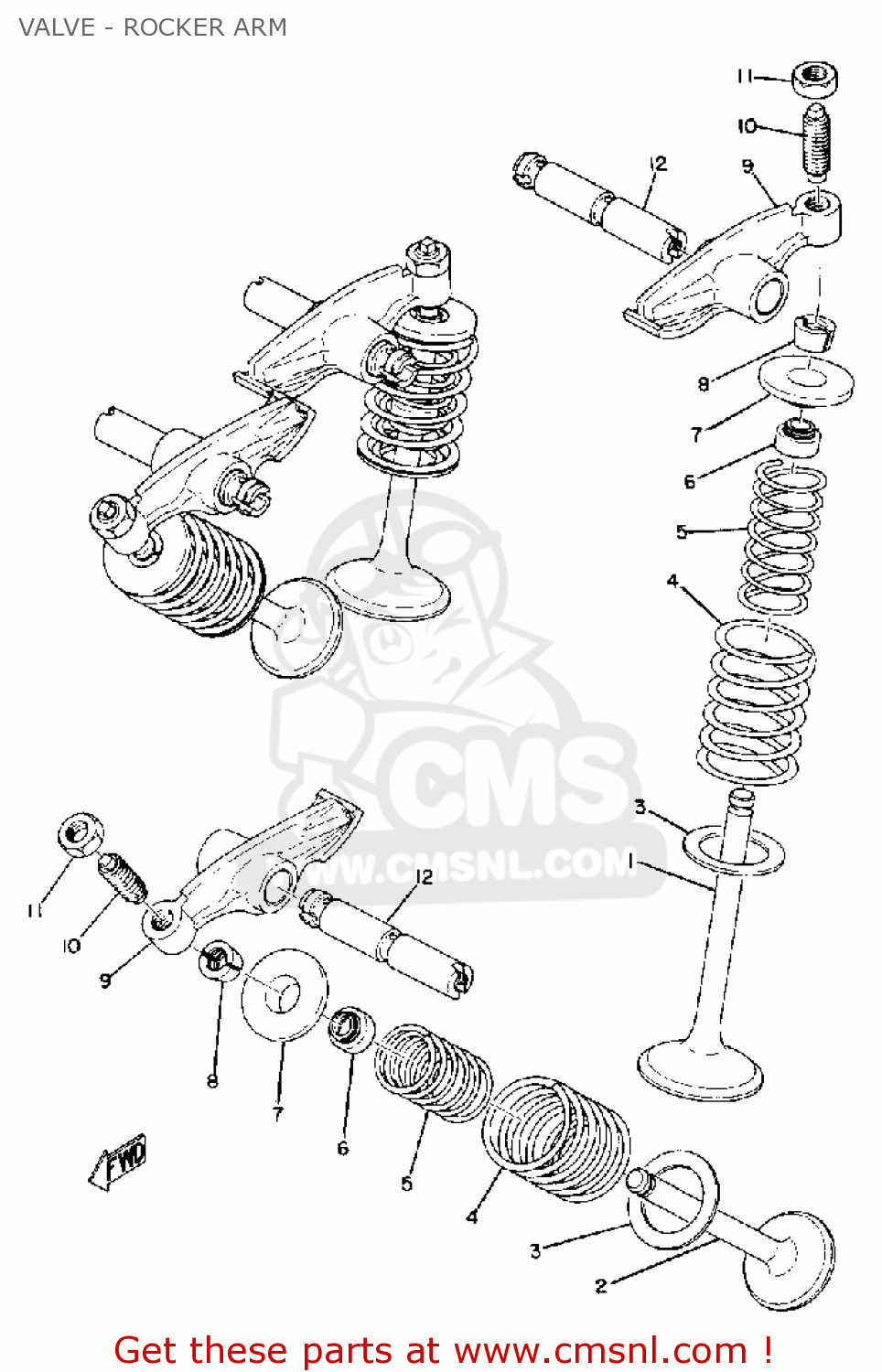 Yamaha TX750 1973 USA VALVE - ROCKER ARM - buy original VALVE - ROCKER ...