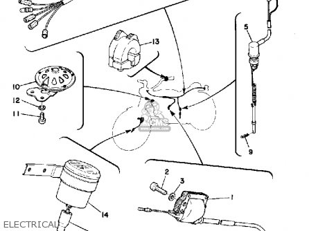 Yamaha TY175 1975 USA parts lists and schematics