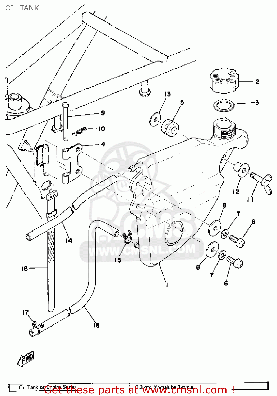 Yamaha TY175 1975 USA parts lists and schematics