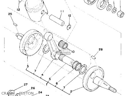 Yamaha TY175 1976 USA parts lists and schematics