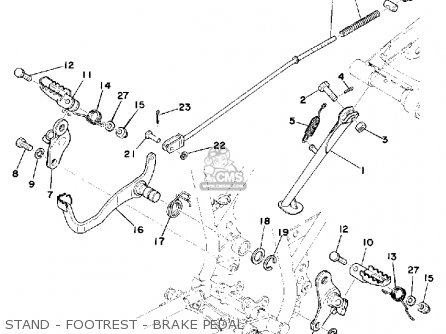Yamaha TY175 1976 USA parts lists and schematics