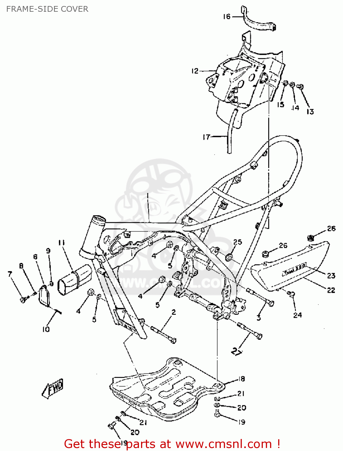 Yamaha Yamaha TY250 1974 USA parts lists and schematics